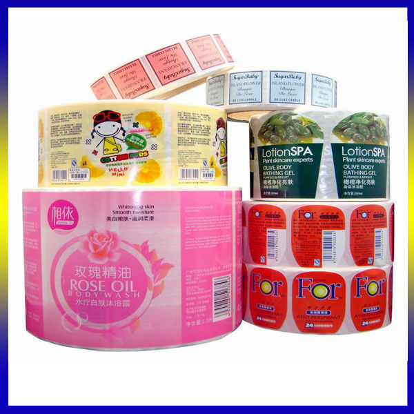 Glossy Finish Adhesive Labels Full-Color Printing Custom Shapes Sizes